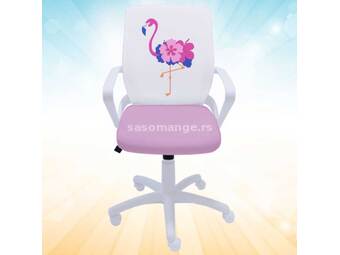 Dečija radna stolica Fly White Flamingo