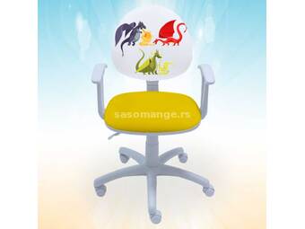 Dečija radna stolica Smart White Dragons