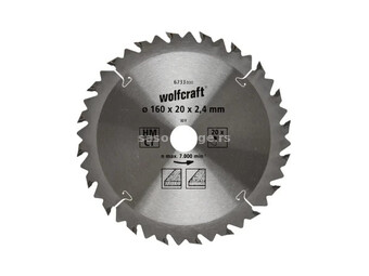 Wolfcraft list kružne testere cirkulara, 160x20x2.4mm ( 6733000 )