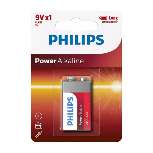PHILIPS Bateriјa 6LR61 PAVAR alkalna 1