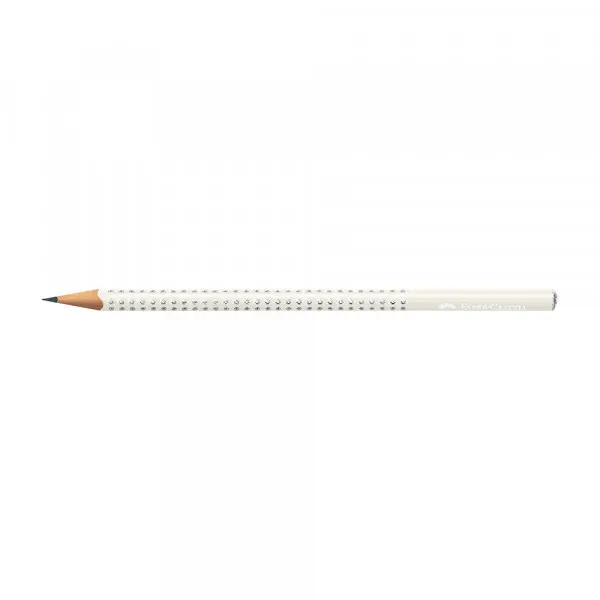 FABER CASTELL Grafitna olovka Grip Sparkle Pearl HB bela