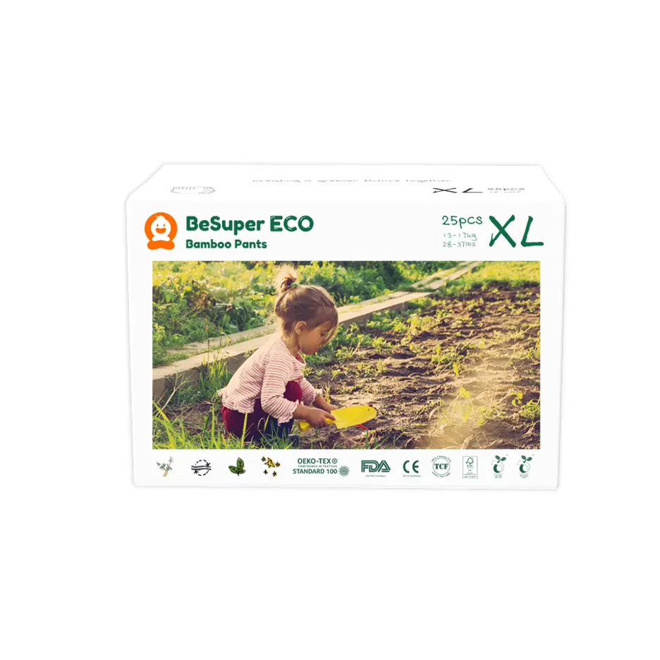 BESUPER ECO BAMBOO Pelene-gaćice XL (13-17 kg) 100/1