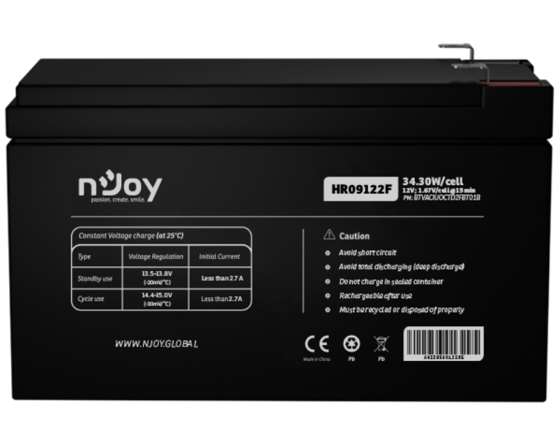 NJOY HR09122F baterija za UPS 12V 38.31W/cell (BTVACIUOCTD2FBT01B)