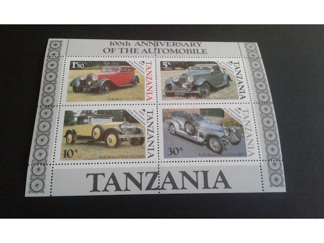 Tanzanija automobili blok iz 1986. god.