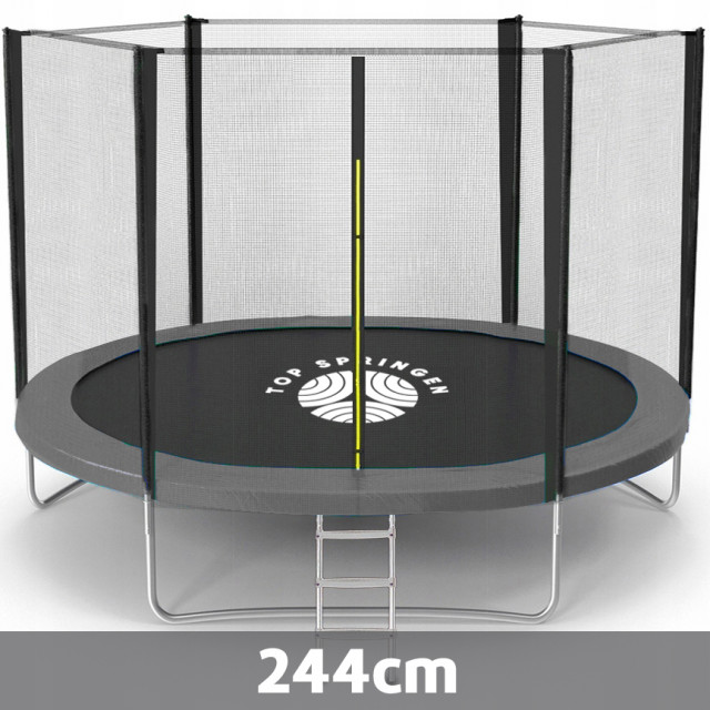 Top Springen Trambolina 244cm sa merdevinama Siva ( SPR244OSS )