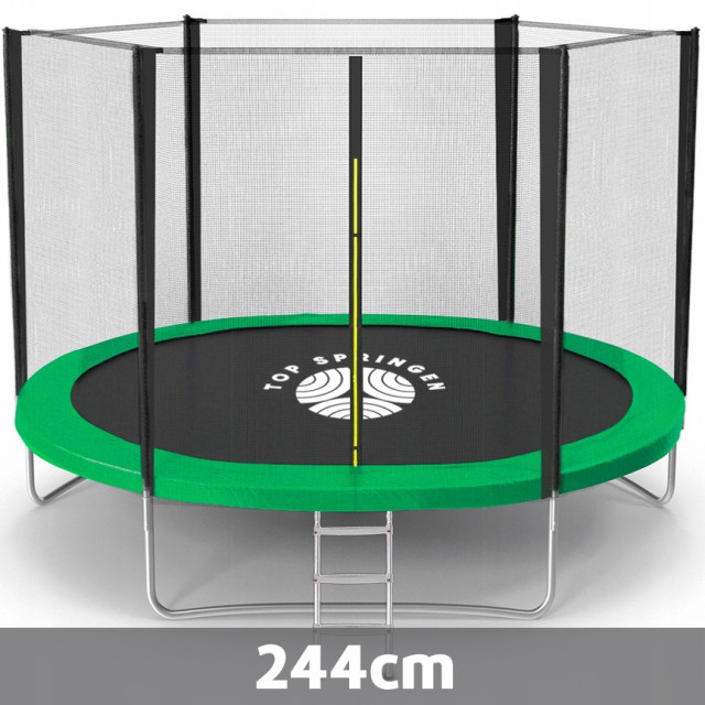 Top Springen Trambolina 244cm sa merdevinama Zelena ( SPR244OSG )