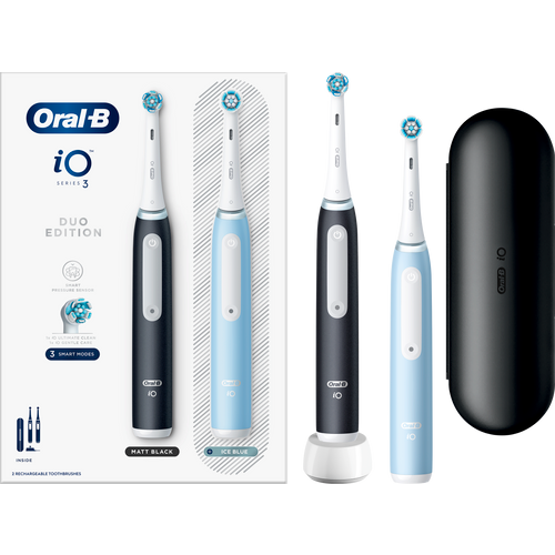 Oral-B iO3 duo, Električne četkice za zube, Crna+plava