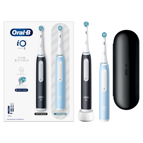 Oral-B iO3 duo, Električne četkice za zube, Crna+plava