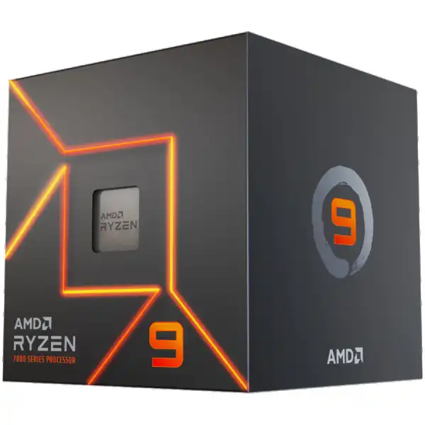 AMD Ryzen 9 7900 (AM5) Processor (PIB) with Wraith Prism Cooler and Radeon Graphics ( 100-100000590BOX )