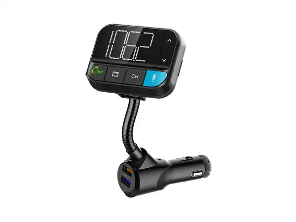 FM transmiter za kola/Bluetooth/LCD/mp3/wma/wav/flac/2X USB/punjenje QC3.0+5V/2.4A /Handsfree ( 116248 )