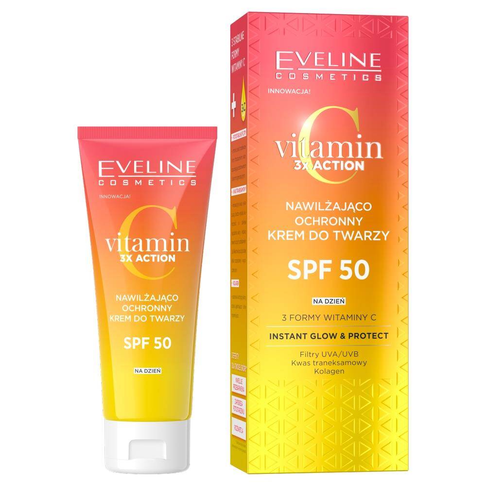 EVELINE - VITAMIN C 3XACTION - MOISTURIZING & PROTECTIVE CREAM SPF 50 30ml