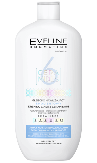 EVELINE - 6 CERAMIDES - DEEPLY MOISTURIZING, EMOLLIENT BODY CREAM 350ml