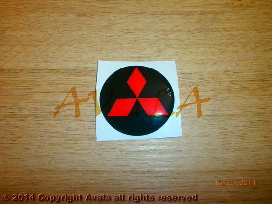 Stiker okrugli 50mm "MITSUBISHI" crni *10902550*