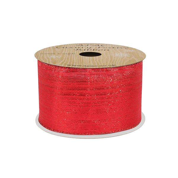RI3133
Wired Edge Ribbon Red With Shimmer