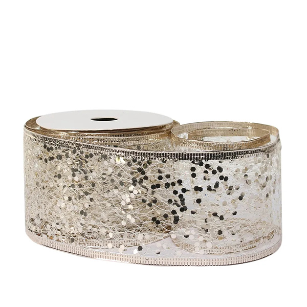 RI6307
Glitter Mesh Ribbon 63Mm Champagne