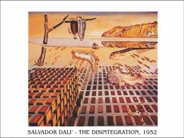 S. Dali, The Disintegration 1952., uramljena slika 50x70cm