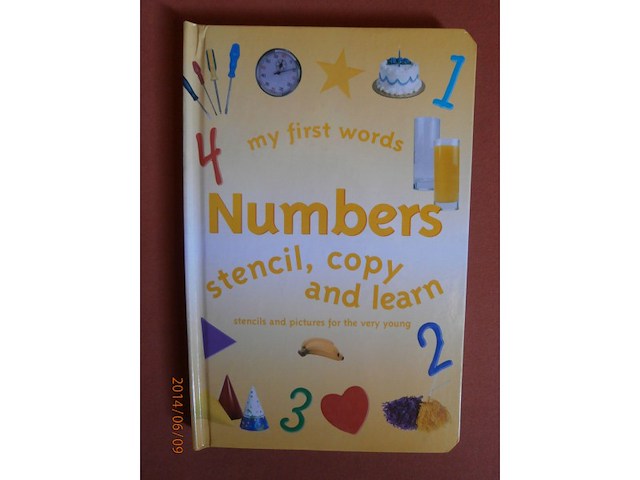 Numbers ( my first words ) - stencil, copy and learn