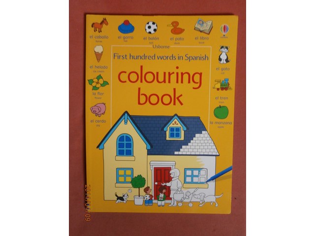 First hundred words in Spanish  colouring book)