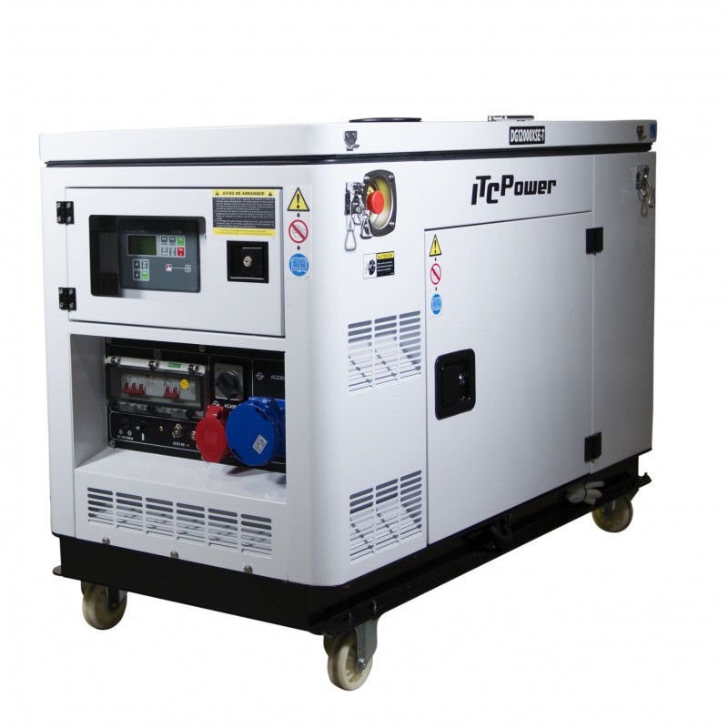 ITCPower izolovani vodeno hlađ. dizel agregat DG12000XSE-T, 10kW, 400V / 230V - ima mogućnost za ATS