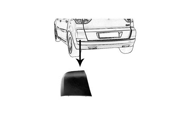 Lajsna branika Citroen C4 Picasso 06-, zadnja, crna