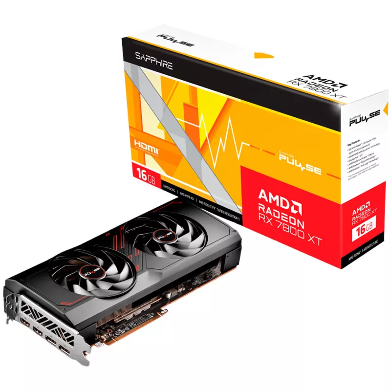 SAPPHIRE PULSE AMD RADEON RX 7800 XT GAMING 16GB GDDR6 DUAL HDMI / DUAL