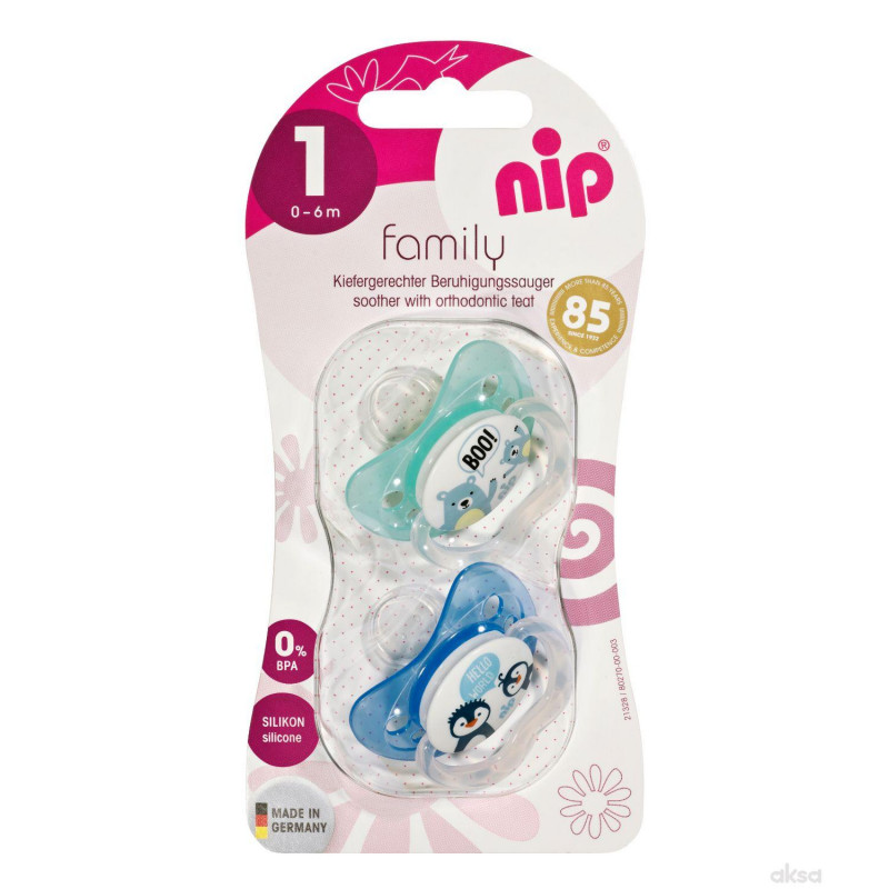 Nip Family silikonska varalica dečak 0-6m a2