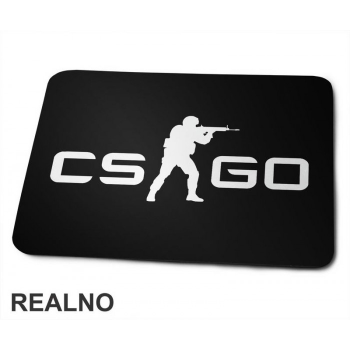 CS GO LOGO WITH SNIPER - COUNTER - STRIKE - CS - PODLOGA ZA MIŠ