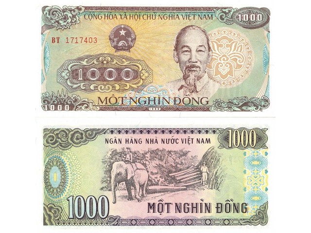 VIETNAM 1000 Dong 1988 UNC, P-106