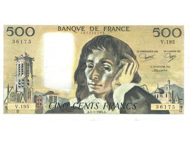 Francuska 500 francs 1984 XF