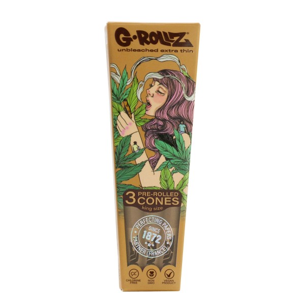 G-ROLLZ | ‘Colossal Dreamr’ – Unbleached Extra Thin – 3 KS Cones