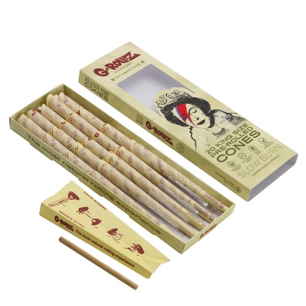 G-ROLLZ | Banksy’s Graffiti ‘Lizzie Stardust’- Organic Hemp -20 KS Cones