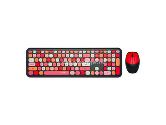 MOFII WL RETRO set tastatura i miš u CRVENO/CRNOJ boji