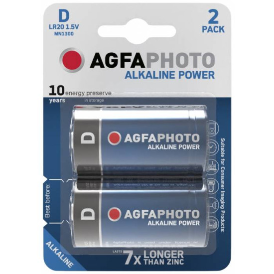 ALKALNA POWER BATERIJA PLAVA D 1.5V B2 AGFAPHOTO