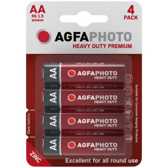 HEAVY DUTY BATERIJA CRVENA AA 1.5V B4 AGFAPHOTO