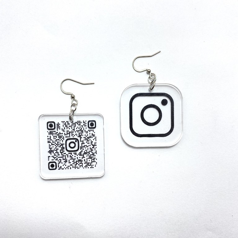 Instagram QR kod minđuše