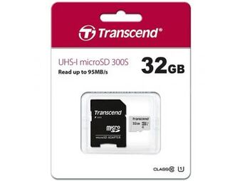 Transcend TS32GUSD300S-A memorijska kartica micro SDHC 32GB class 10+adapter