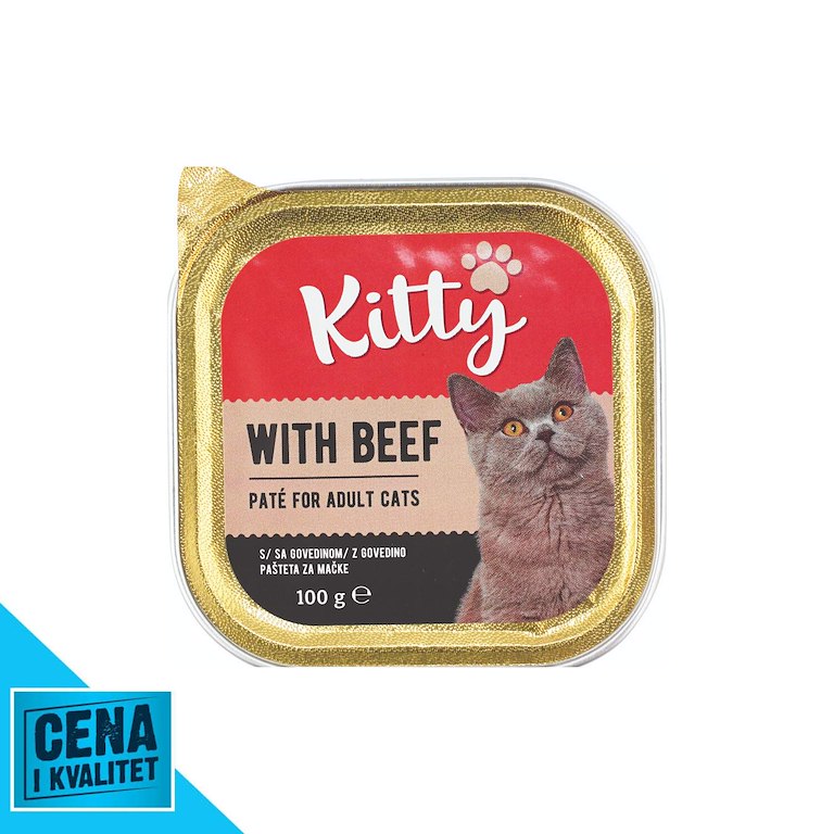 Kitty pašteta za mačke govedina 100g kitty