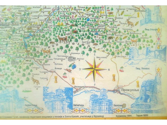 Naš kraj Rasinski. Interesantna stara mapa Rasinskog...