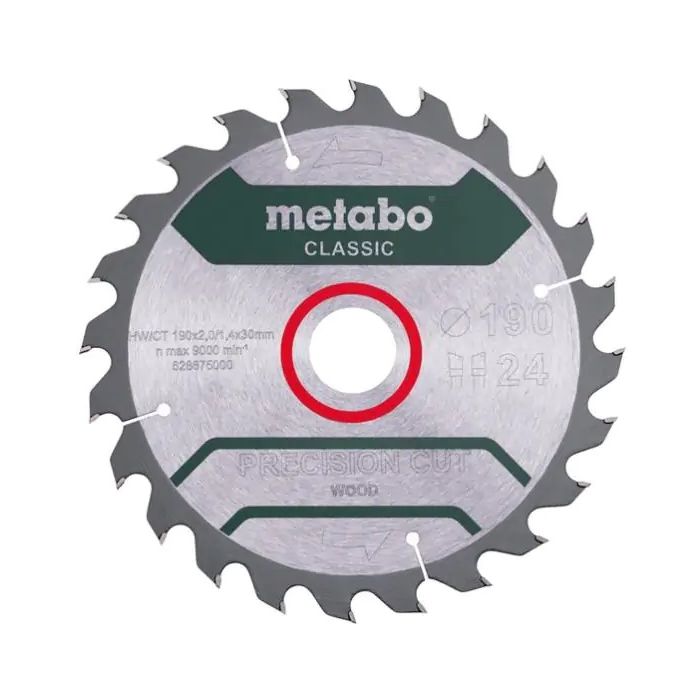 Metabo List kružne testere za drvo Classic 190X30 24 zuba