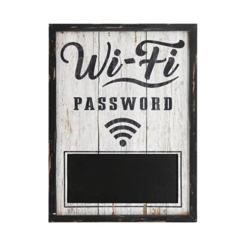 Dekoratvni zidni znak za WiFi password 30x40cm