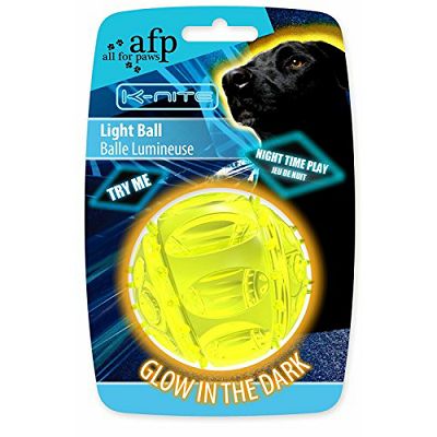 All for paws Dog igračka lopta svetleća žuta 7.3cm 3303