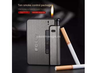 Tabakera/upaljac Prenosna metalna kutija za cigarete 10 kom