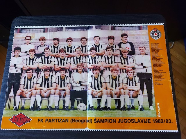 POSTER  - FK PARTIZAN BEOGRAD 1982-83