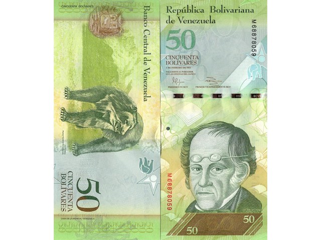 VENEZUELA Venecuela 50 Bolivares 2011 UNC, P-92