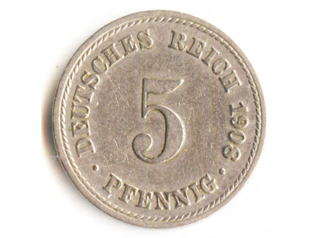 Nemacka  5 pfennig 1908 A