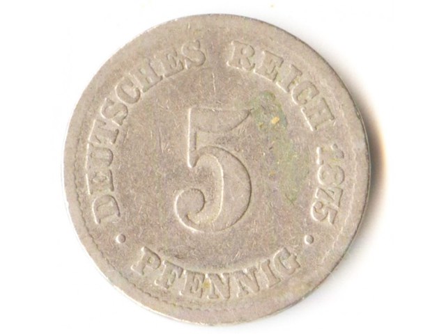 Nemacka  5 pfennig 1875 C