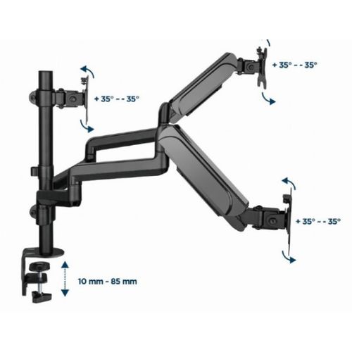 MA-DA3-01 Gembird Podesivi stoni drzac za monitor sa tri ruke, tilt, 17-27 max.7kg