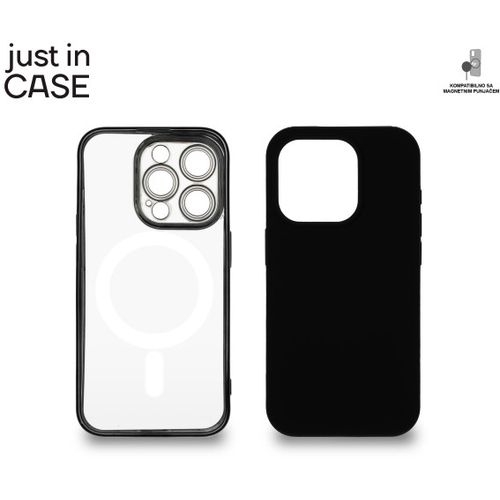 2u1 Extra case MAG MIX PLUS paket CRNI za iPhone 15 Pro