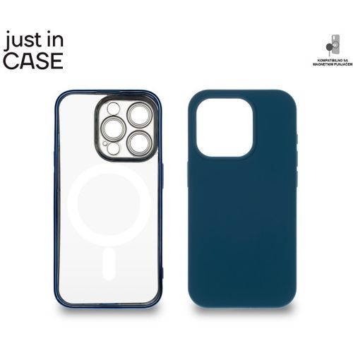 2u1 Extra case MAG MIX PLUS paket PLAVI za iPhone 15 Pro