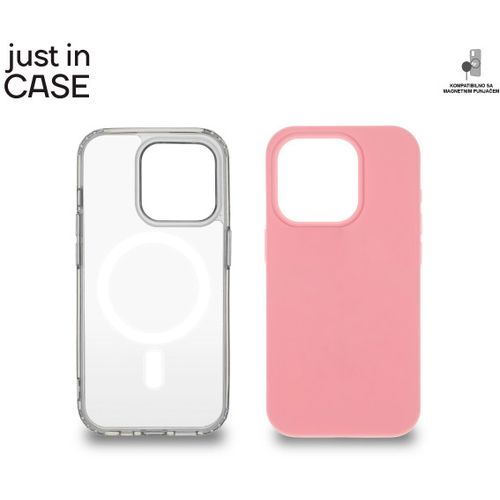 2u1 Extra case MAG MIX PLUS paket PINK za iPhone 15 Pro